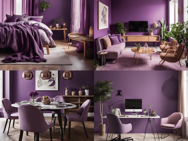 Purple Wall Paint Colours and Combinations for Beautiful Homes