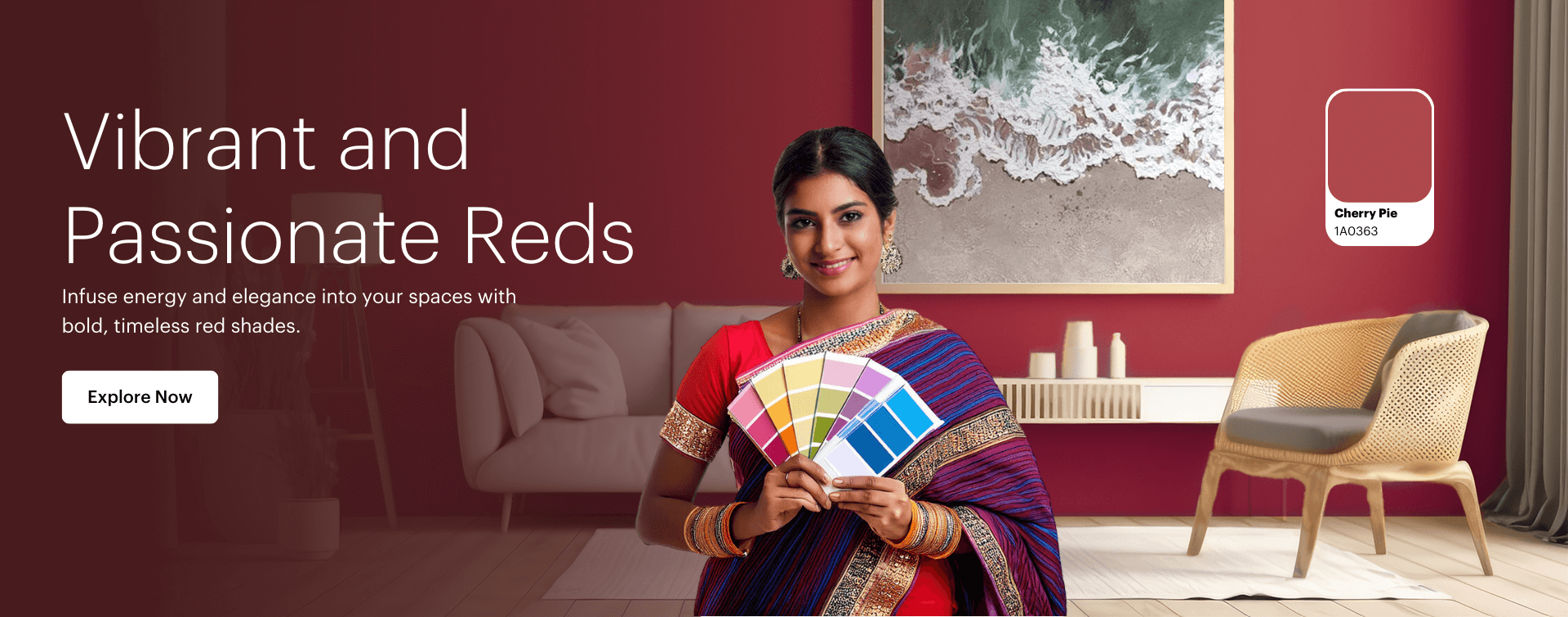 Red Wall Paints - Red Colour Shades & Wall Paint Combinations