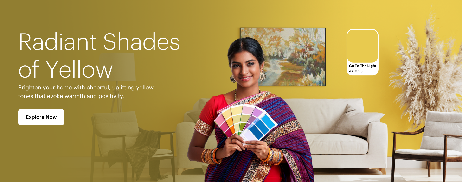 Yellow Paint Shades - Bright Yellow Colour Combinations for Wall